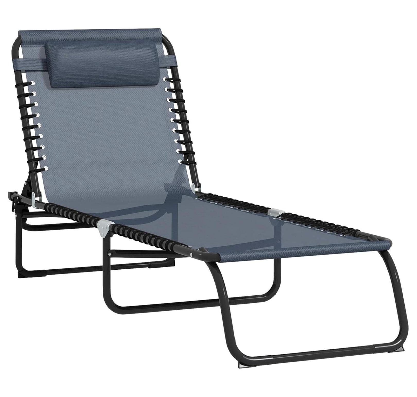 Folding Chaise Lounge Chair, Patio Sun Tanning Chair, Outdoor Chaise ...