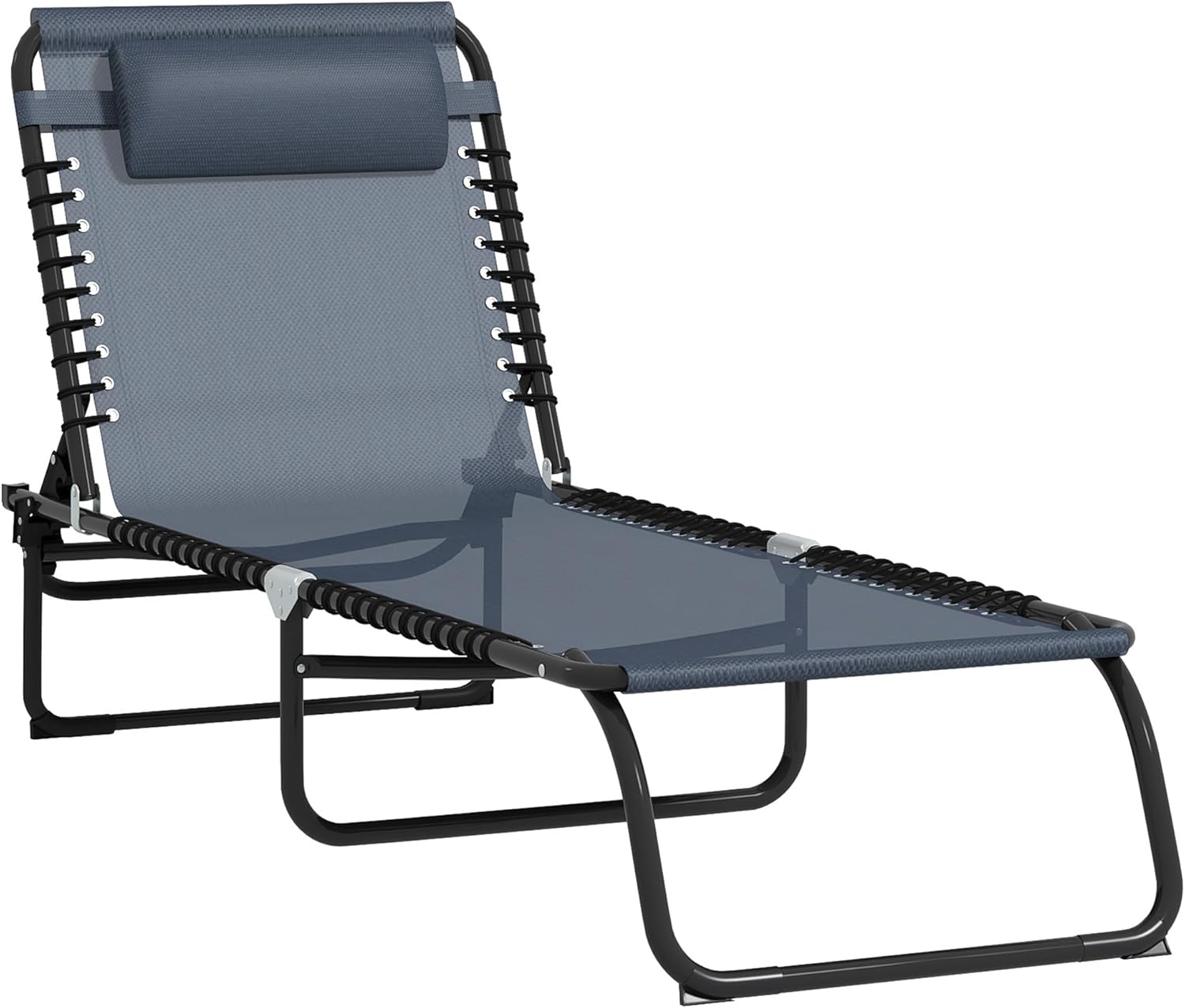 Folding Chaise Lounge Chair, Patio Sun Tanning Chair, Outdoor Chaise ...