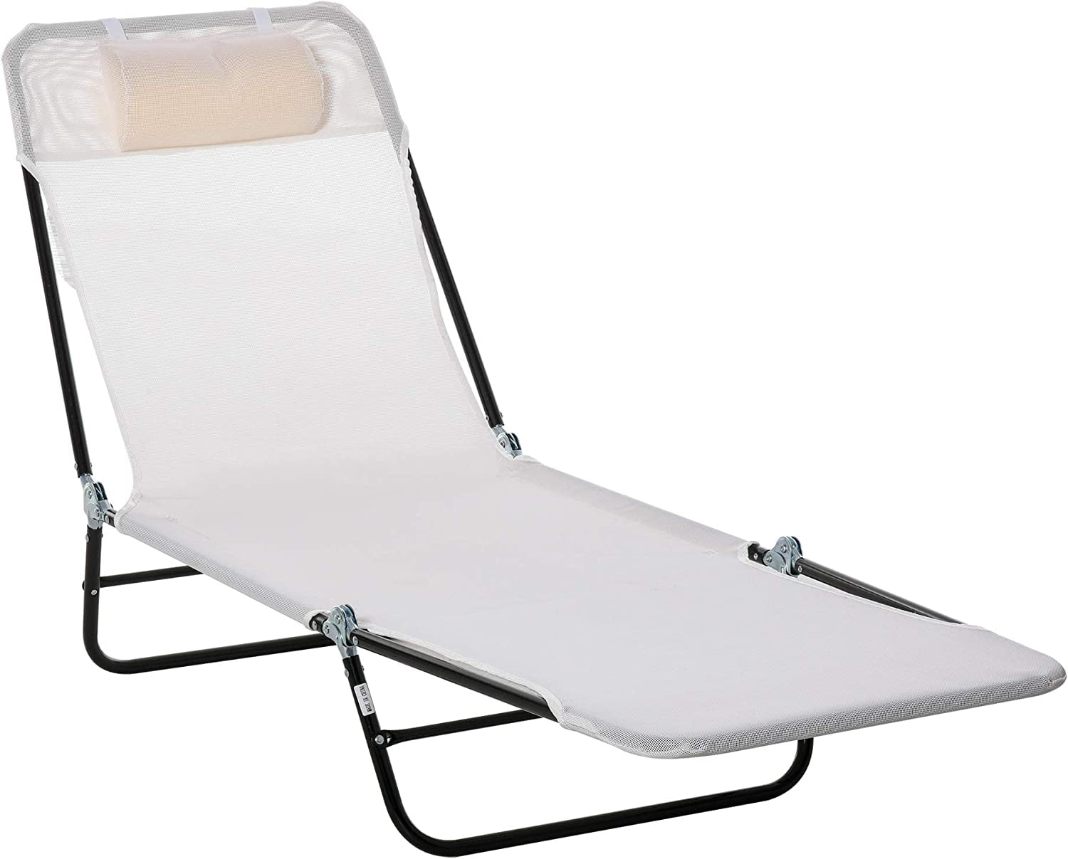 Folding Chaise Lounge Chair, Pool Sun Tanning Chair, Outdoor Lounge ...
