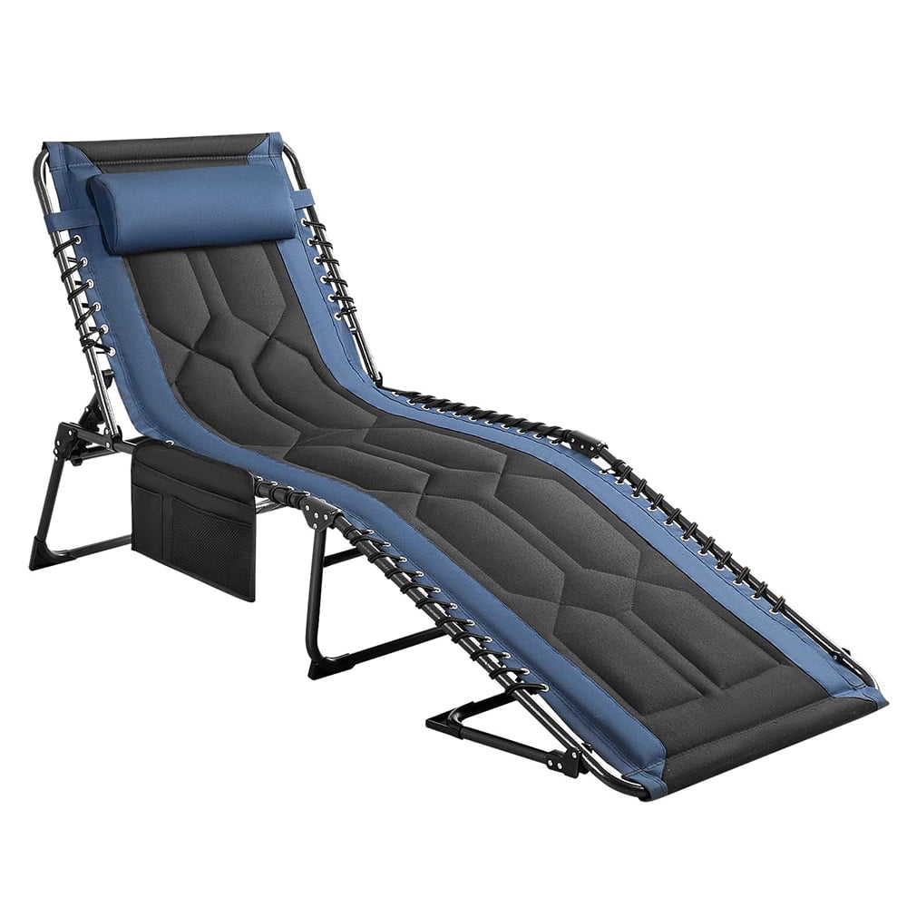 Folding Chaise Lounge, Lounge Chairs 4-Position Adjustable, Outdoor ...