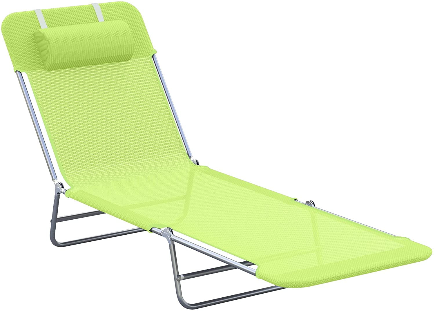 Folding Chaise Lounge Pool Chairs, Outdoor Sun Tanning Chairs with ...