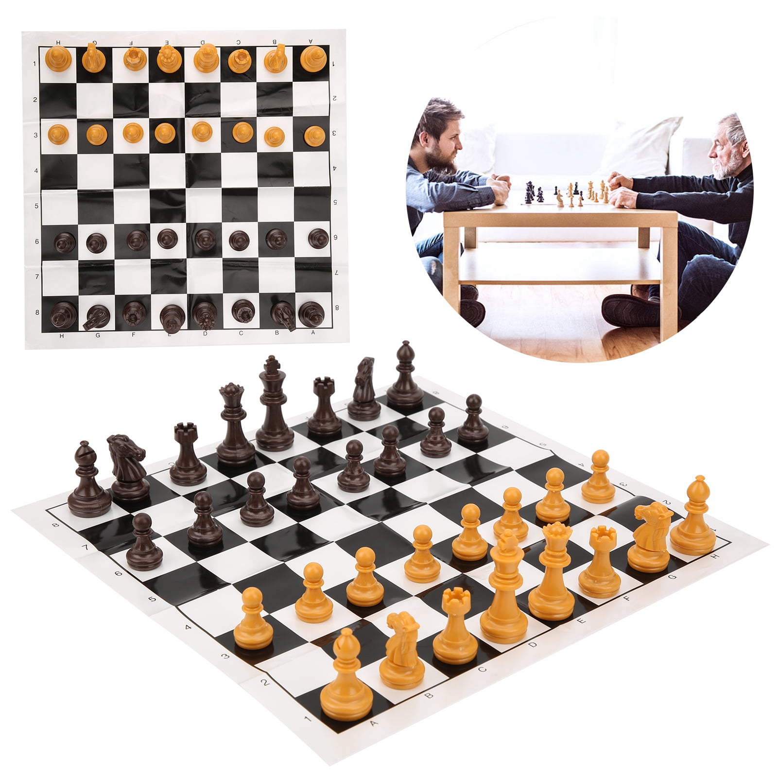 Folding Chess Set With Pieces, 2 Complete Games For Home, Parties ...