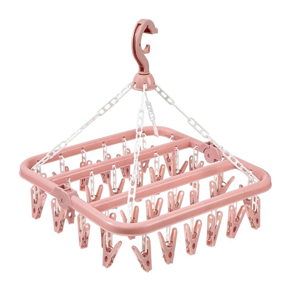 Folding Clothes Dryer Hanger 32 Clips Socks Underwear GXS Clo Dryer ...