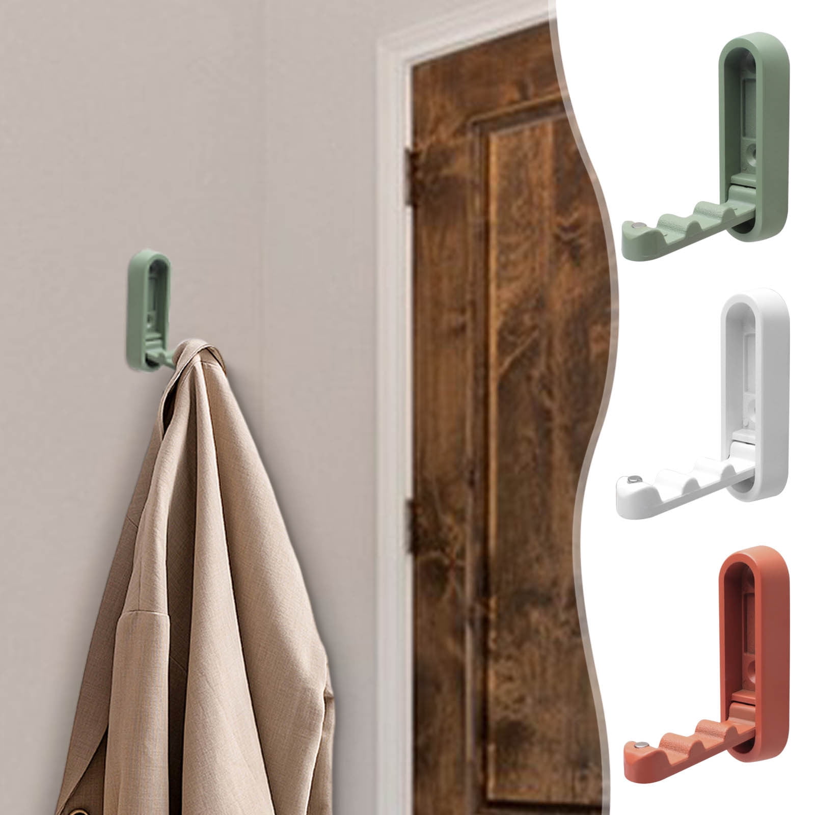 Folding Clothes Hook, Wall Mounted Entryway Organizer, Perforated ...