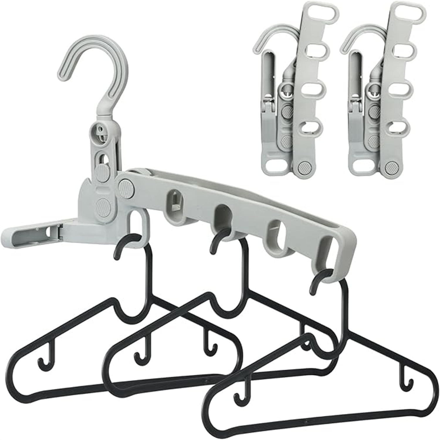 Folding Clothes Rack with 5 Holes 6 Packs- Travel Portable Clothes ...