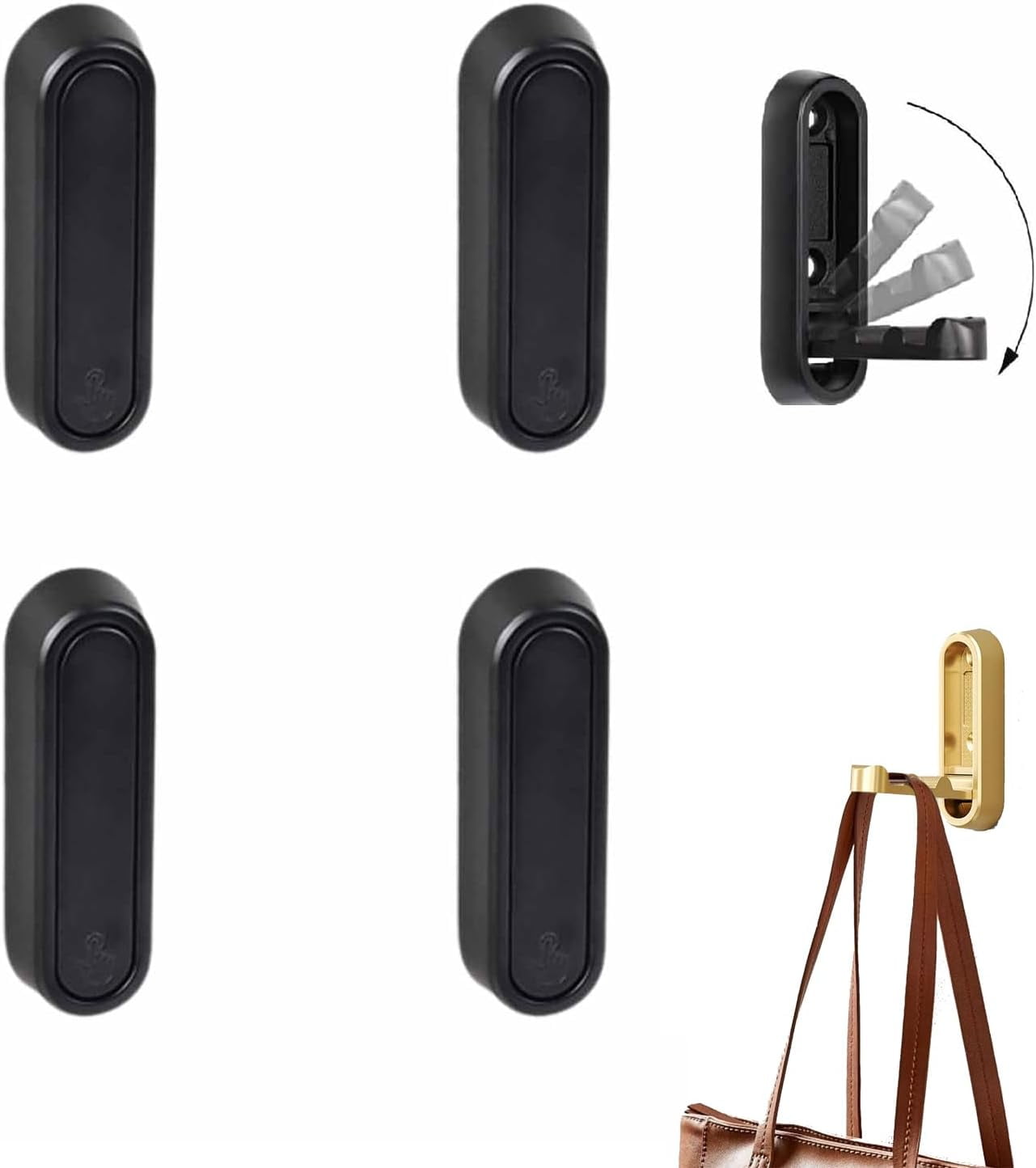 Folding Coat Hook, 2025 New Foldable Wall Hooks, Zinc Alloy Retractable ...