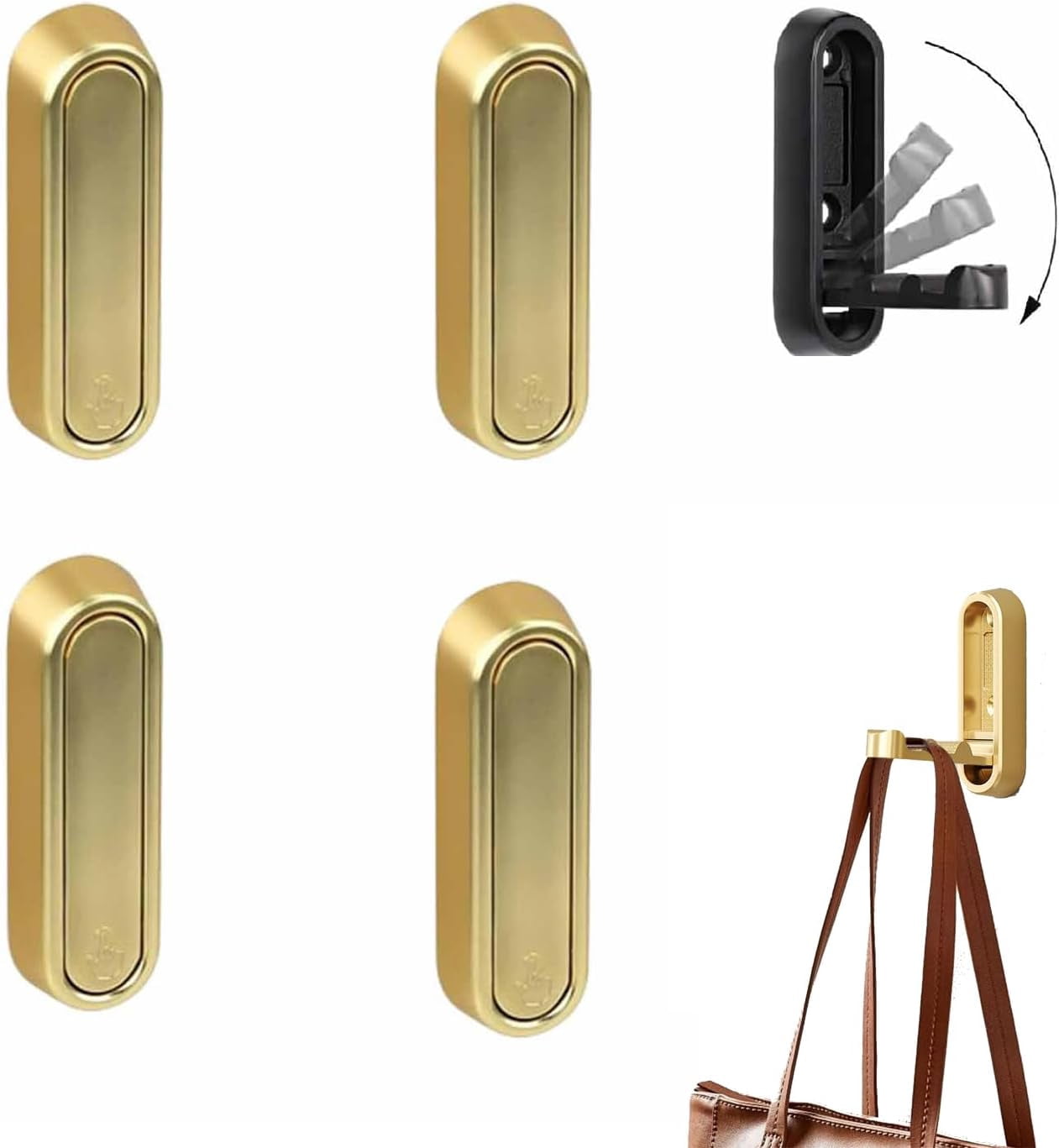 Folding Coat Hook, 2025 New Foldable Wall Hooks, Zinc Alloy Retractable ...