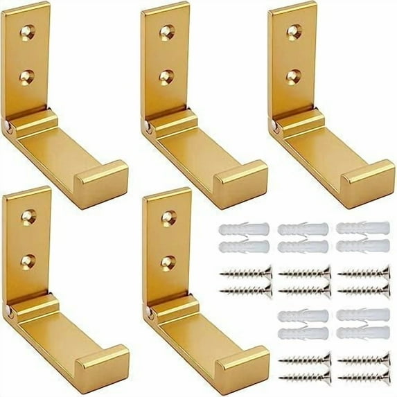 Folding Coat Hooks, 5Pcs Wall Hooks for Hanging Coat Towel Hooks ...