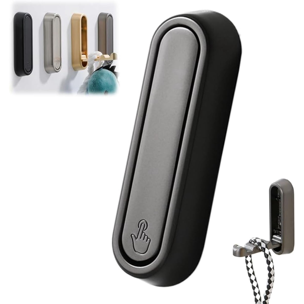 Folding Coat Hooks,Retractable Wall Closet Hooks,Heavy Duty Hook ...