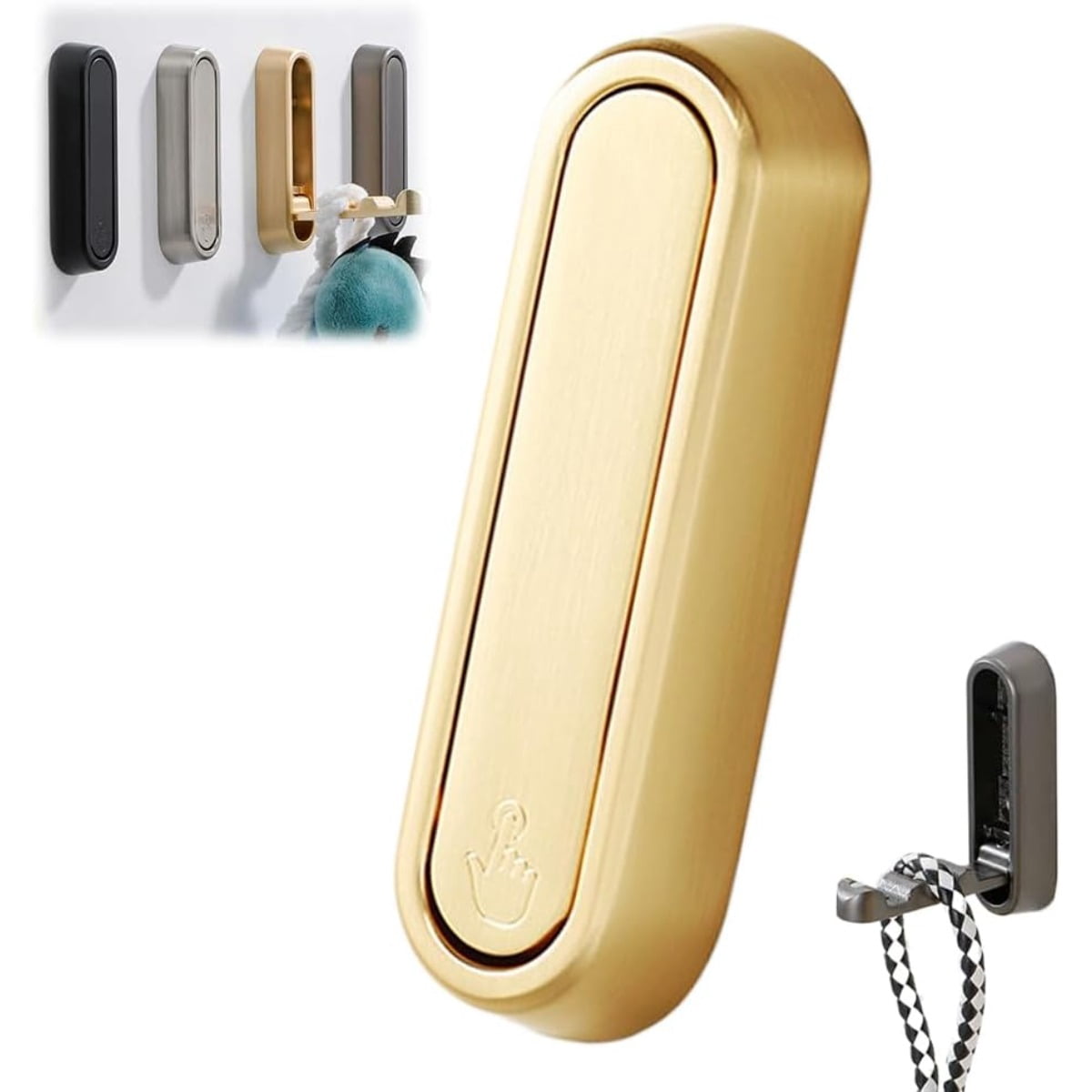 Folding Coat Hooks,Retractable Wall Closet Hooks,Heavy Duty Hook ...