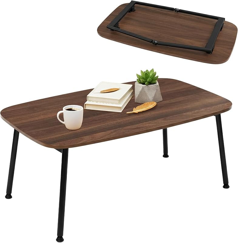 Folding Coffee Table, Portable Floor Table for Sitting on The Floor ...
