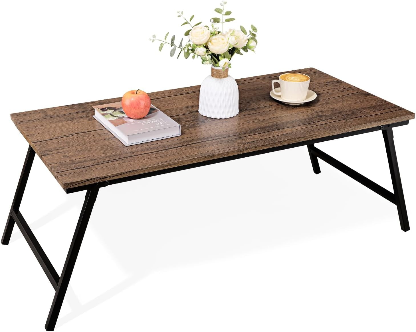 Folding Coffee Table Wooden Collapsible Floor Low Table Portable ...