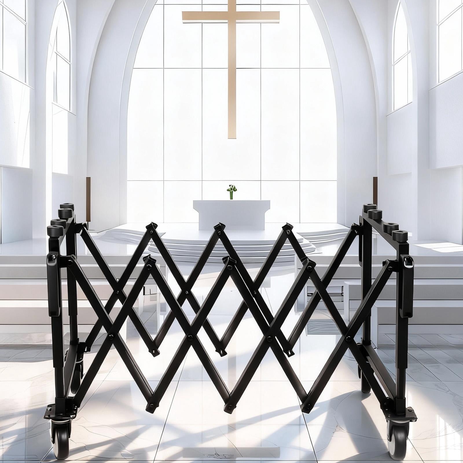 Folding Coffin Cart Carbon Steel, Funeral Stretcher Church Truck ...