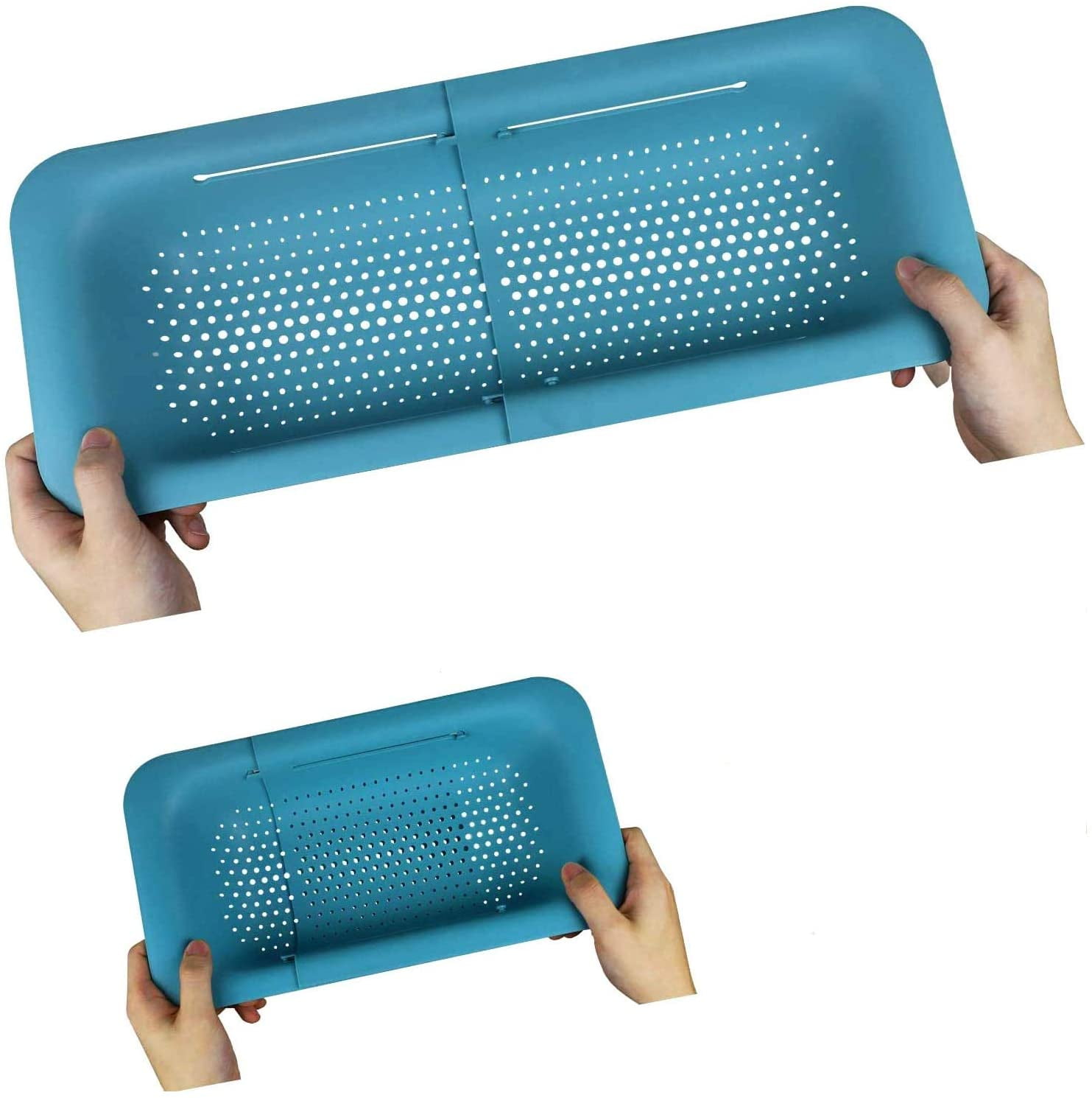 Folding Colander Over Sink Fruit and Vegetable Food Basket Washing ...