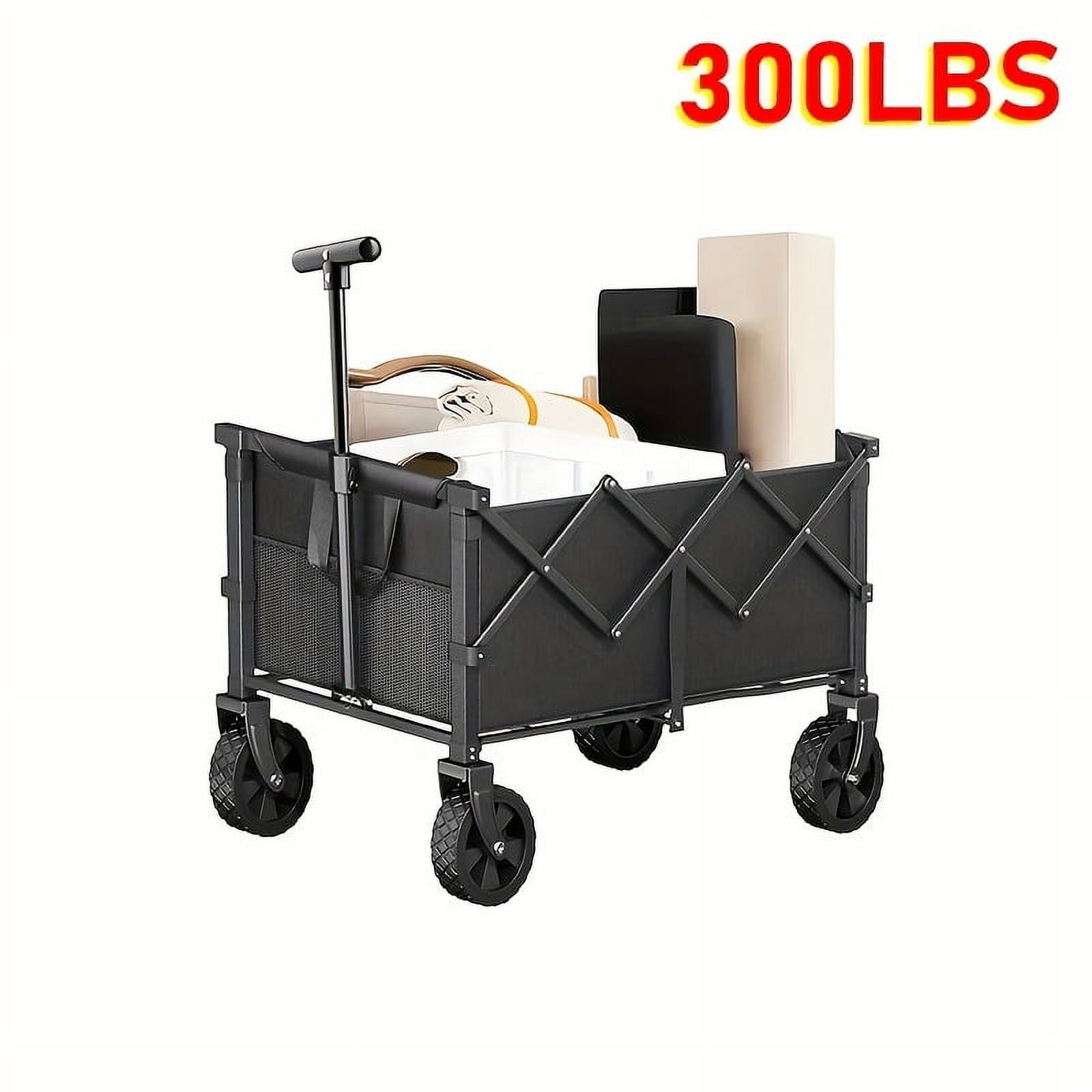 Folding Collapsible Trailer, 220/330/450/650LBS Heavy Duty Utility Cart ...