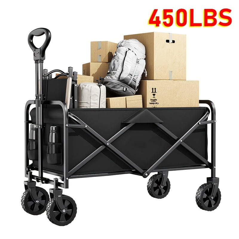 Folding Collapsible Trailer, 220/330/450/650LBS Heavy Duty Utility Cart ...