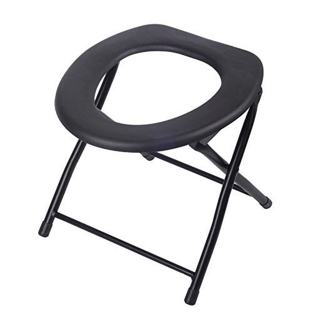 Folding Commode Chair Portable Toilet Seat, 198 Pounds Capacity PTS01 ...