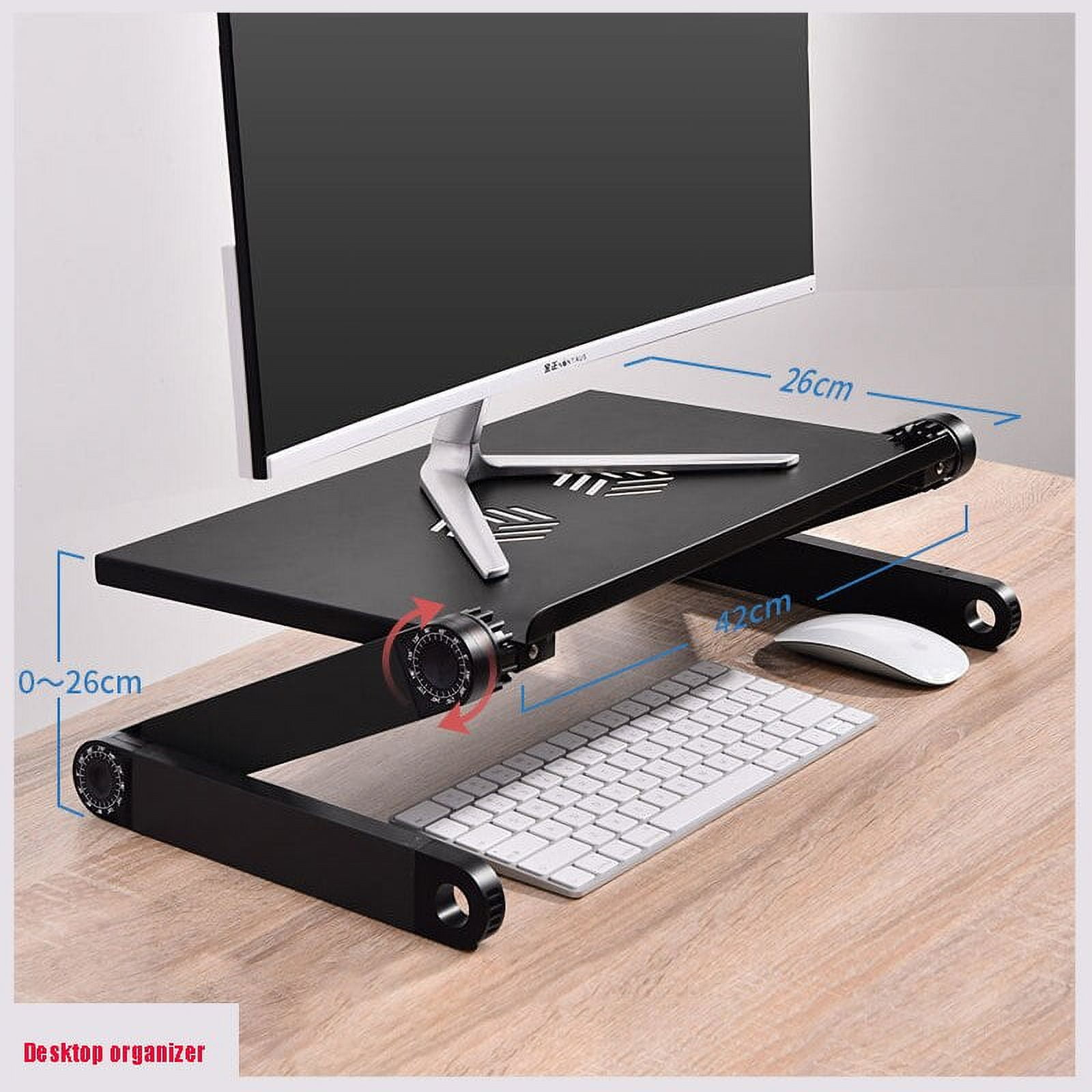 Folding Computer Booster Adjustable Lift Desktop Computer Monitor ...