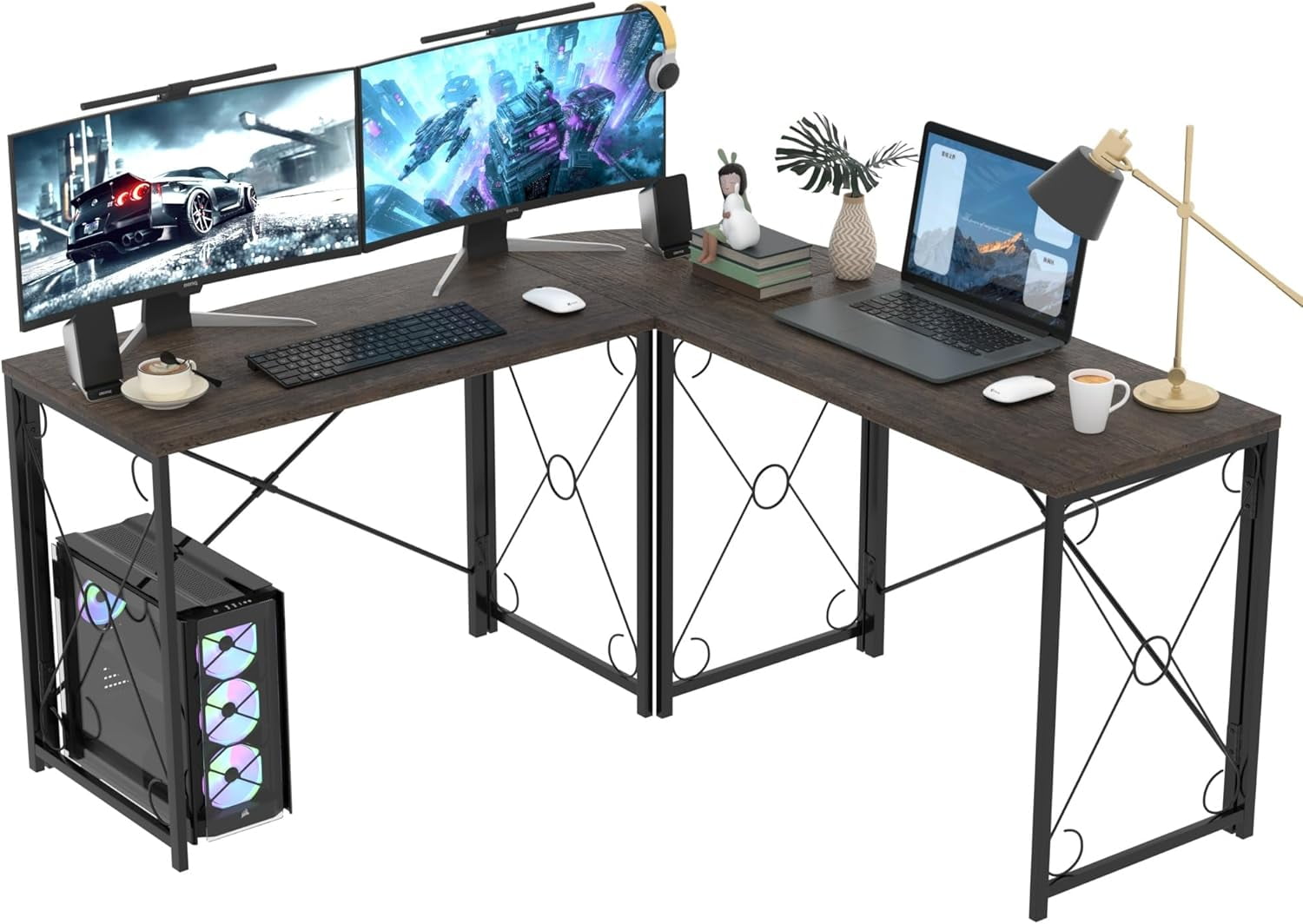 Folding Computer Desk Simple Laptop Table Home Office Workstation for ...
