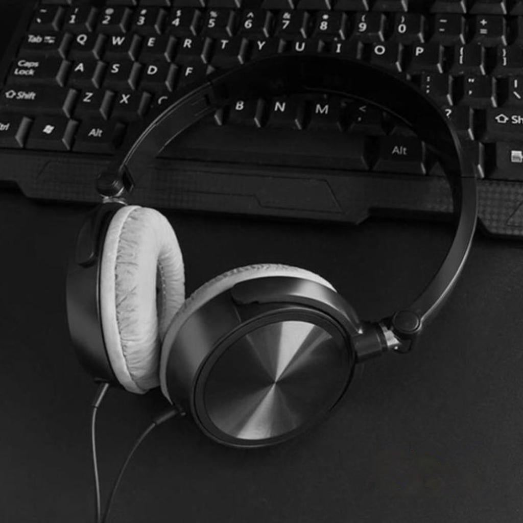 Folding Computer Headset Sound Stereo Adjustable Gaming Calling Earphs ...