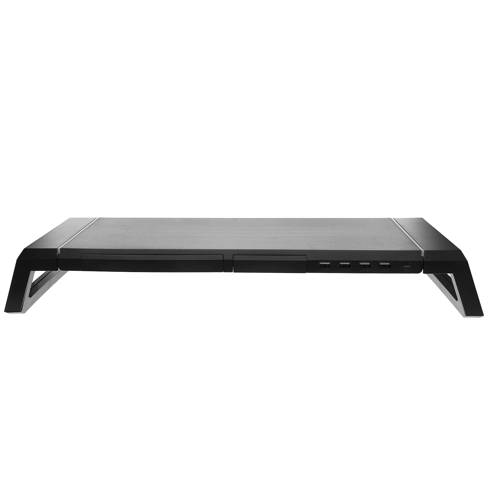Black Plastic Computer Desk Stand with RGB Light for Home Use and USB ...