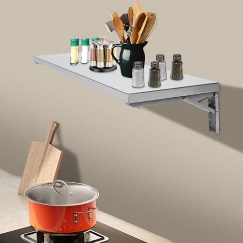 Folding Concession Shelf 35.4" x 12", Stainless Steel Drop Down ...