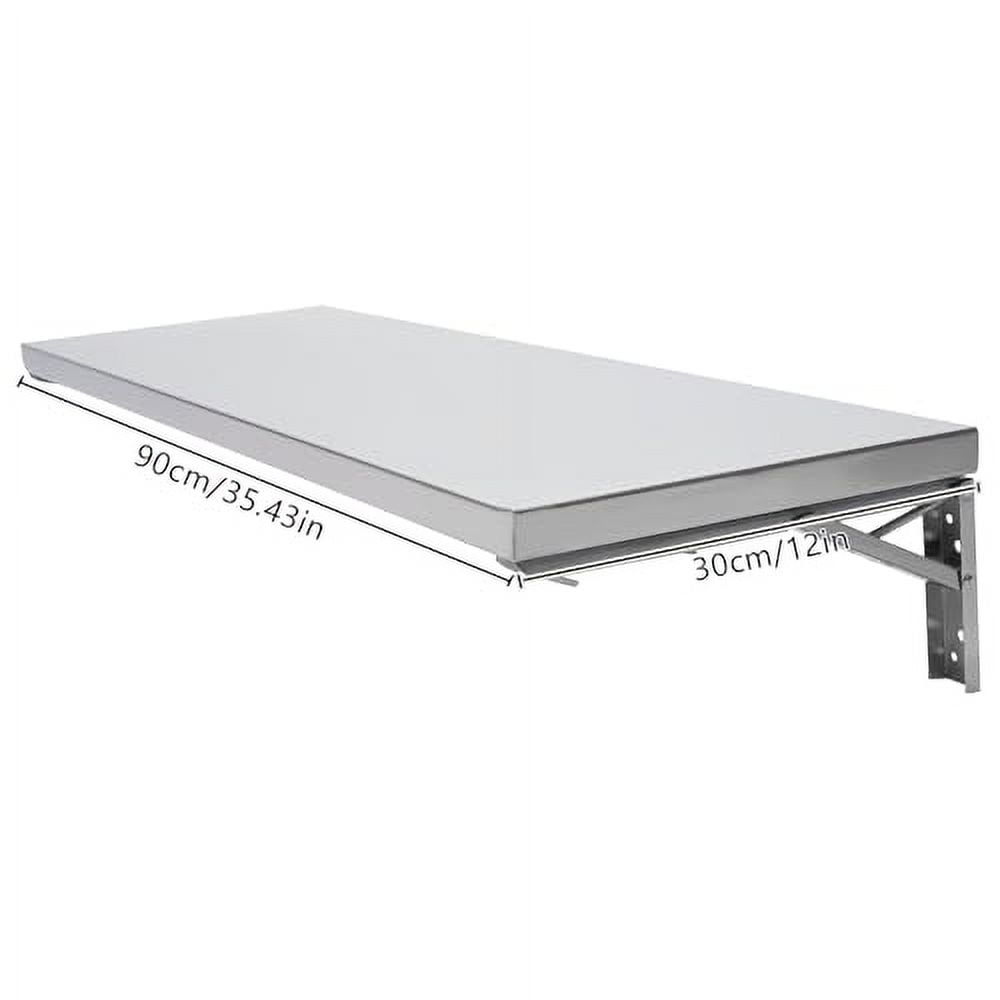 Folding Concession Shelf 35.43"*12", Stainless Steel Drop Down Folding ...