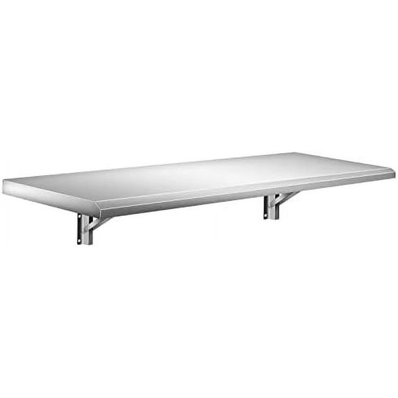 Folding Concession Shelf 48" x 12", Stainless Steel Drop Down Serving ...