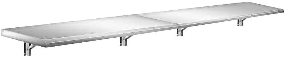Folding Concession Shelf 96" x 12", Stainless Steel Drop Down Serving ...