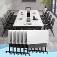 Folding Conference Room Table for 6-12 Person, Modular Mobile Training ...