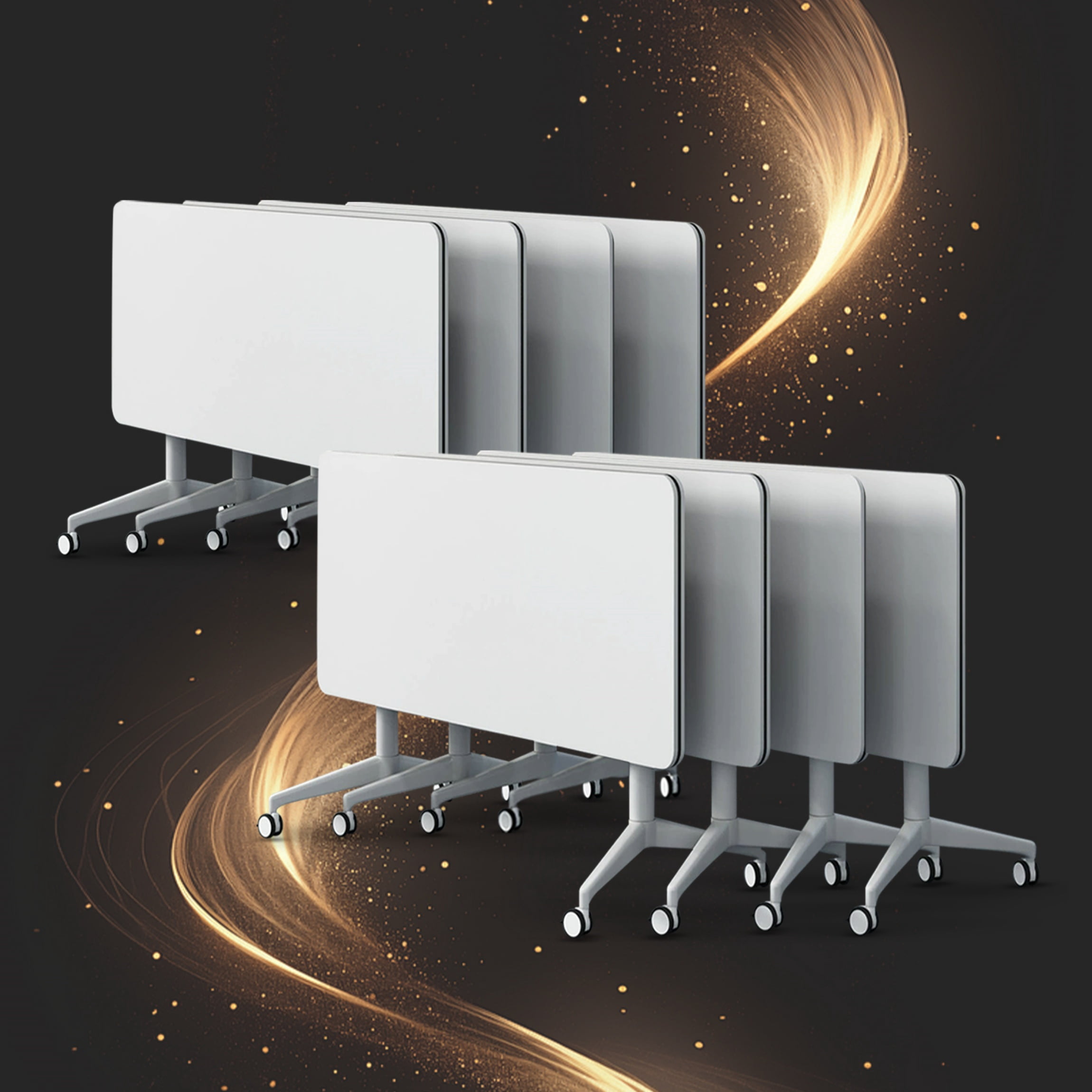 Folding Conference Room Tables, Mobile Training Table Modern Modular ...