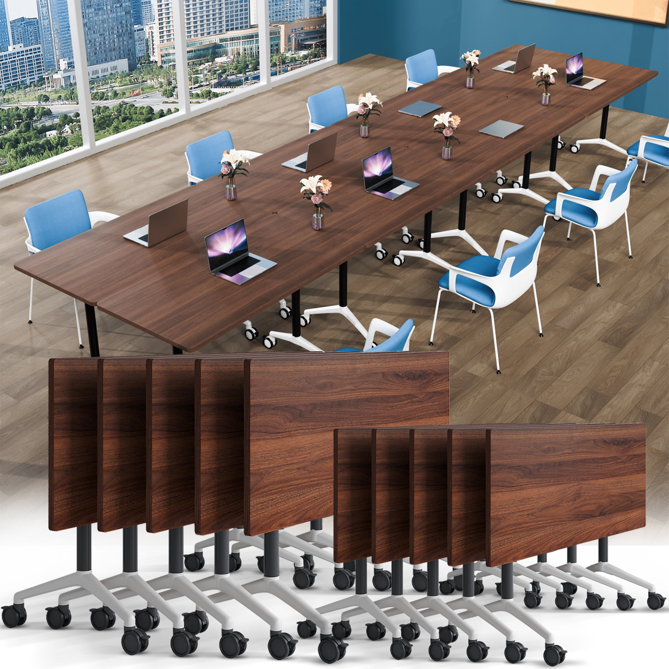 Folding Conference Table Foldable Conference Room Tables, Modern Mobile ...