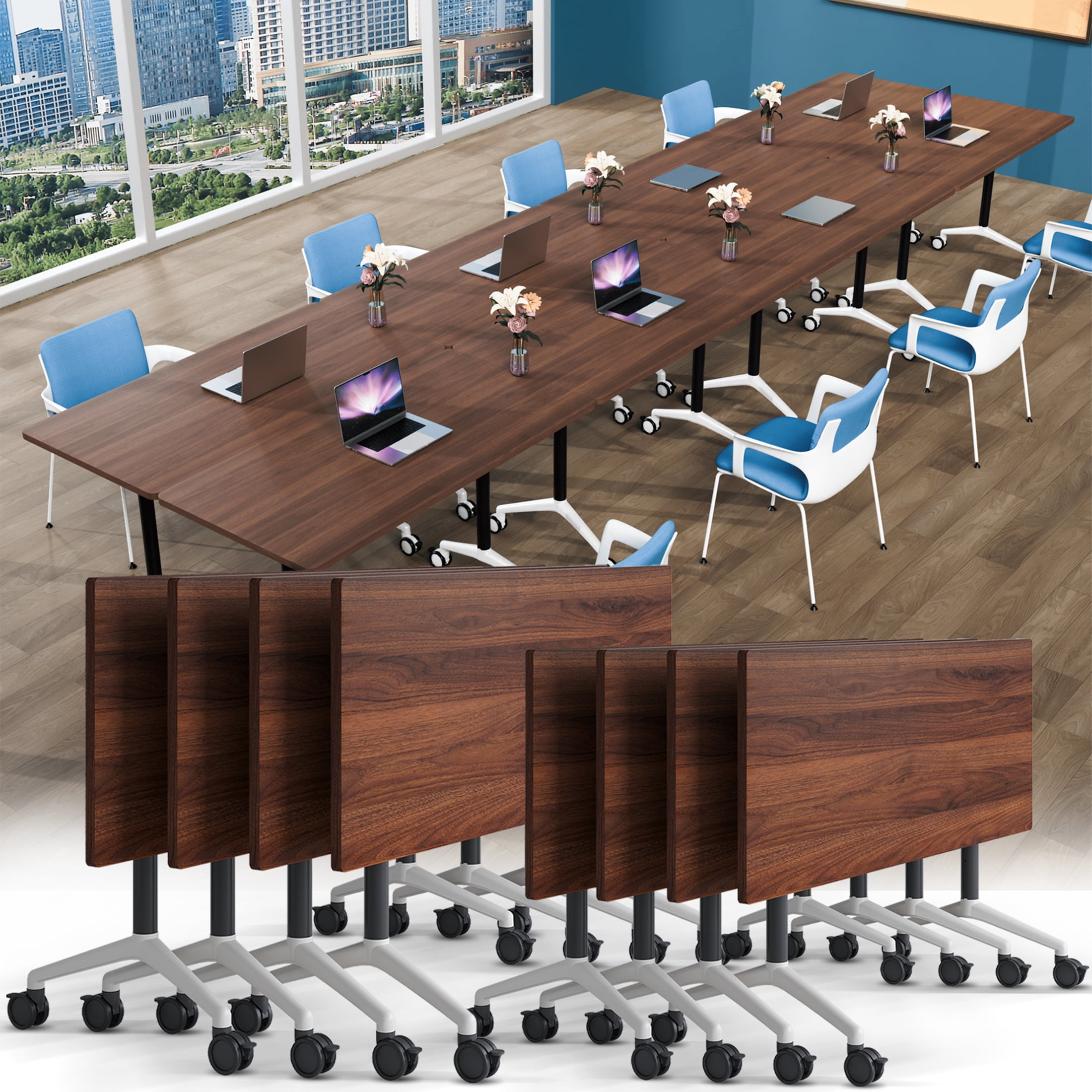 Folding Conference Table Foldable Conference Room Tables, Modern Mobile ...