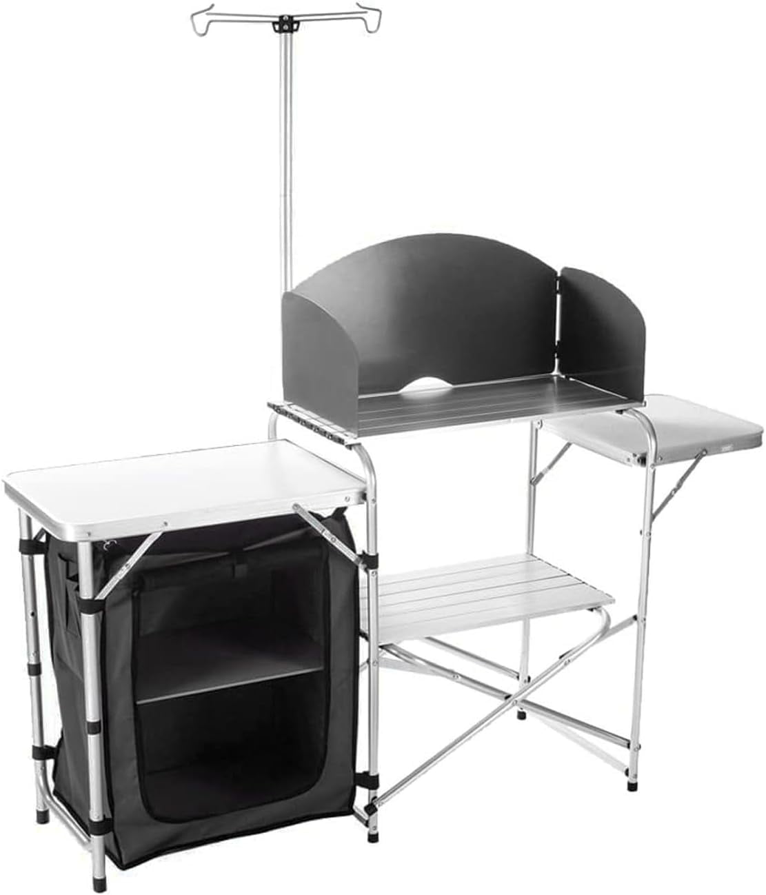 Folding Cooking Table Outdoor Portable Cook Station Aluminum Camping ...