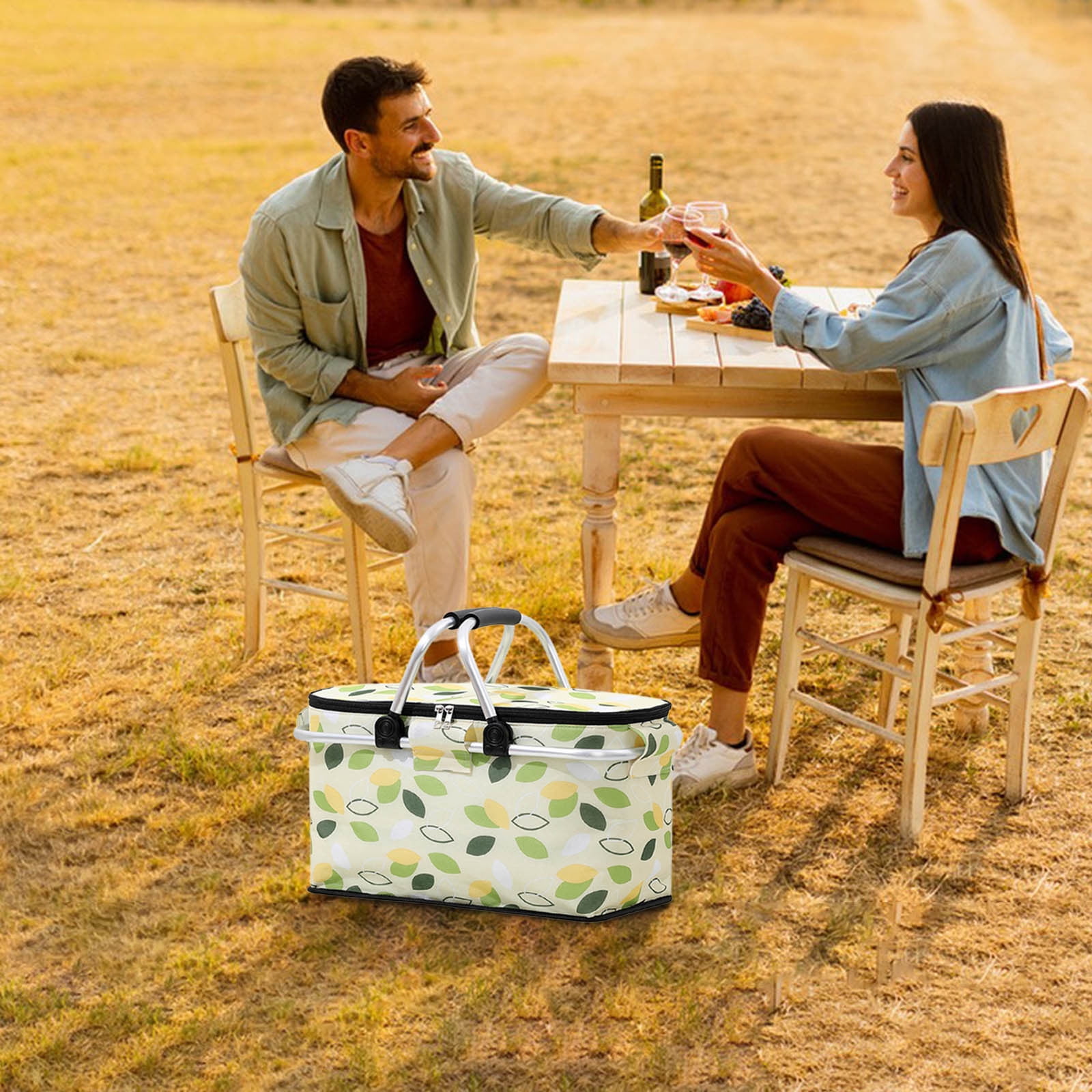 Folding Cooler Box Picnic Bag Portable Heat Preservation Food Storage ...