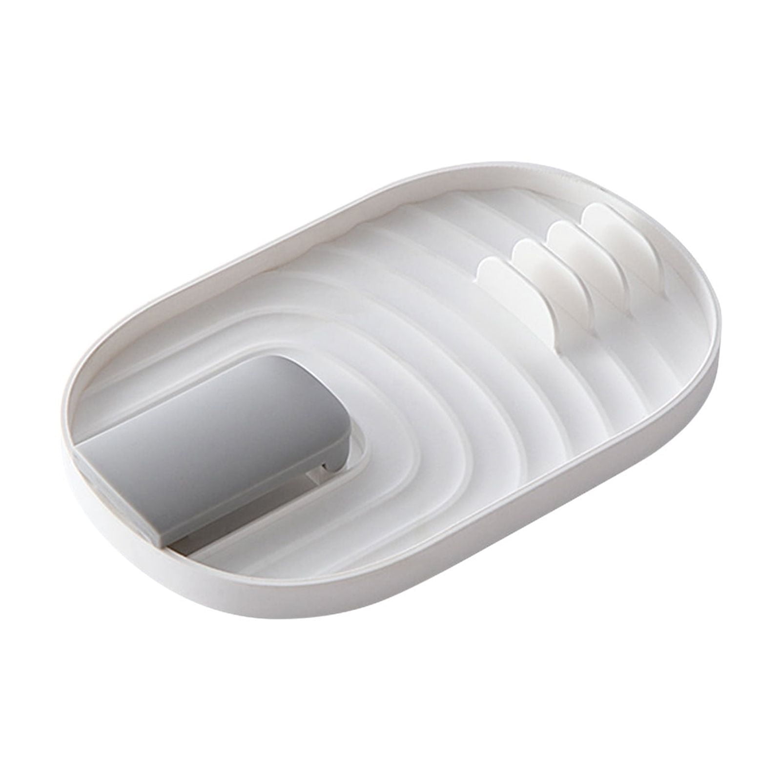 Folding Cover Spoon Spatula Holder Organizer Rack – Food-Grade Plastic ...