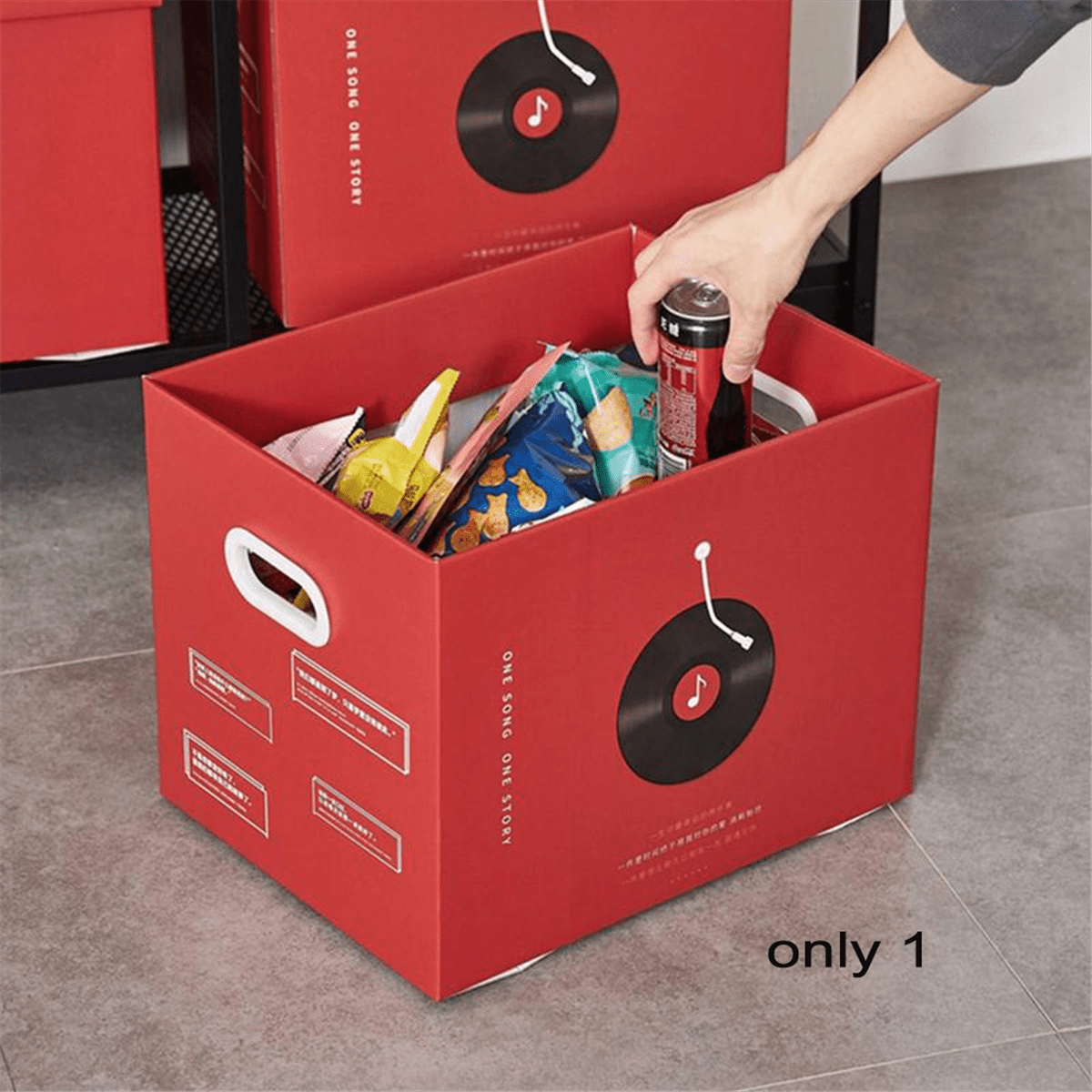 Folding Cube Organizer Closet Cube Basket with Lid and Handles Storage ...