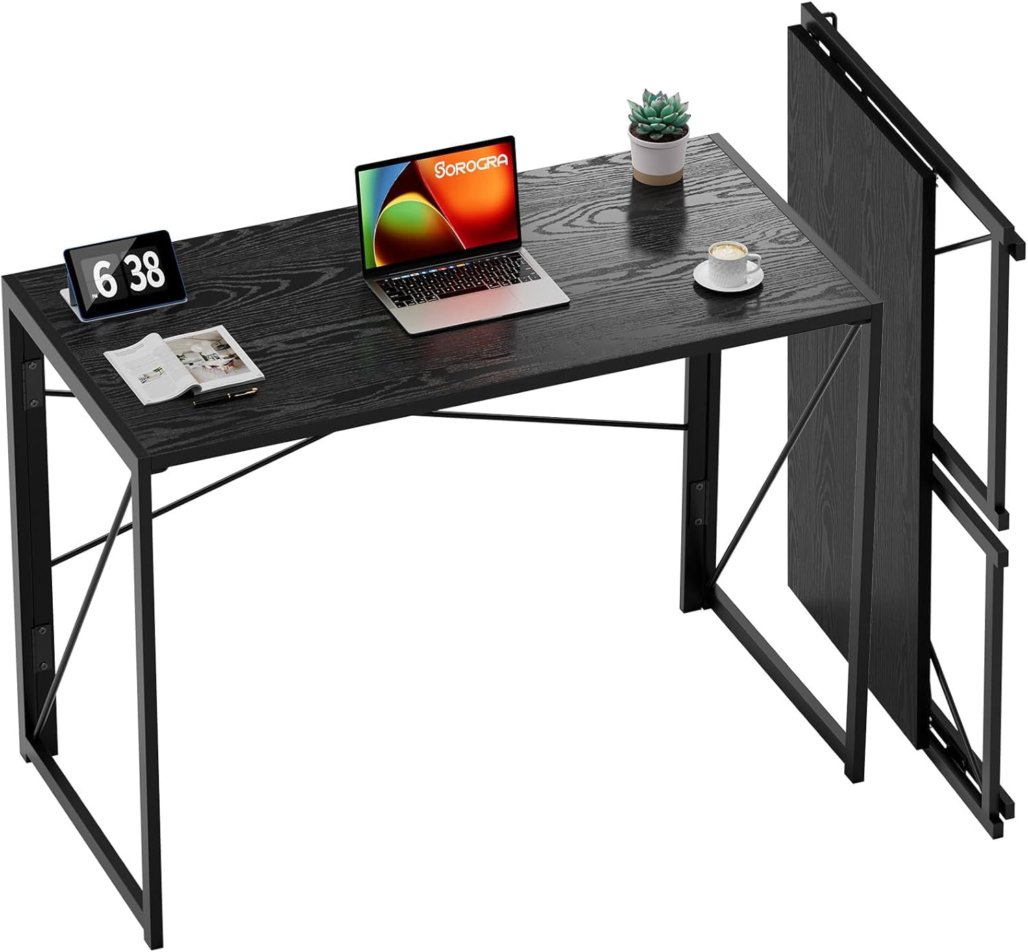 Folding Desk 31.5 inch Foldable Small Portable Computer Desks, Spaces ...