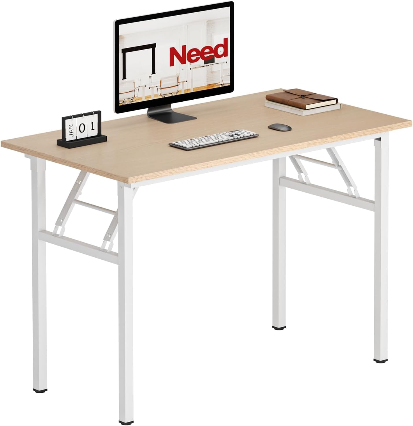 Folding Desk for Home Office 39-3/8 inch Length Modern Folding Table ...