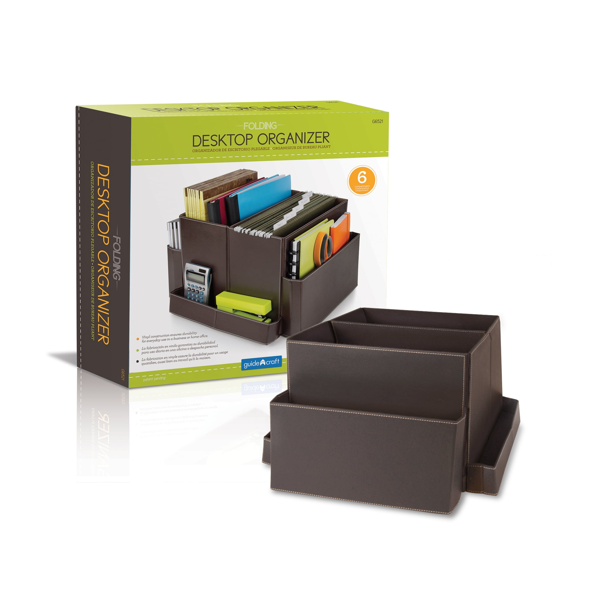 Folding Desk Organizer - Brown - Walmart.com
