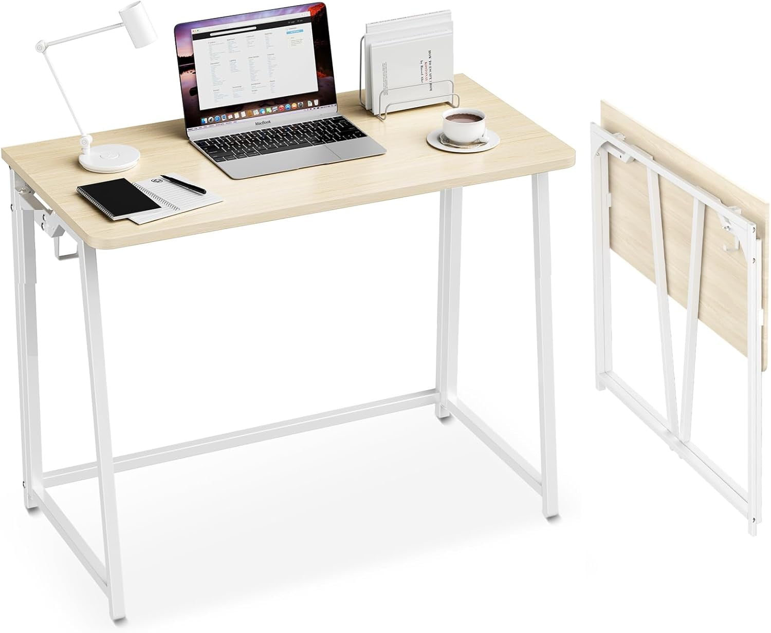 Folding Desk Small Foldable Desk for Small Space, 31.5 Inches Writing ...