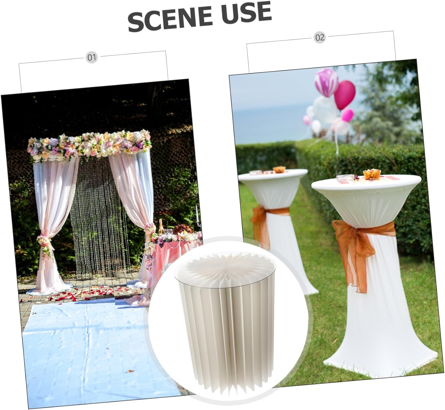 Folding Dessert Table Cylinder Cake Table Pedestal Holder Cylinder ...