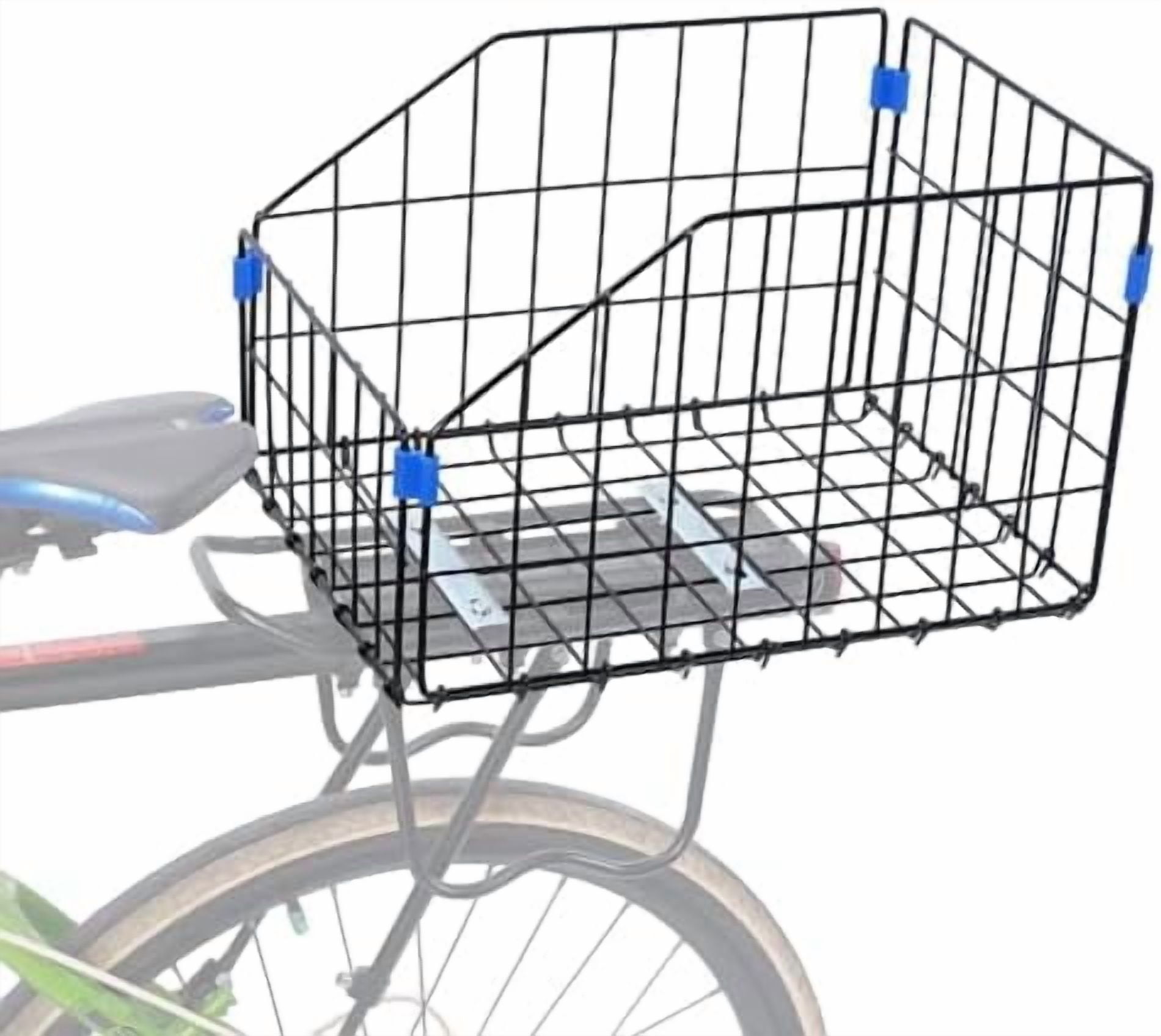 Folding Detchable Rear Bike Basket, Bicycle Rack Storage Basket ...