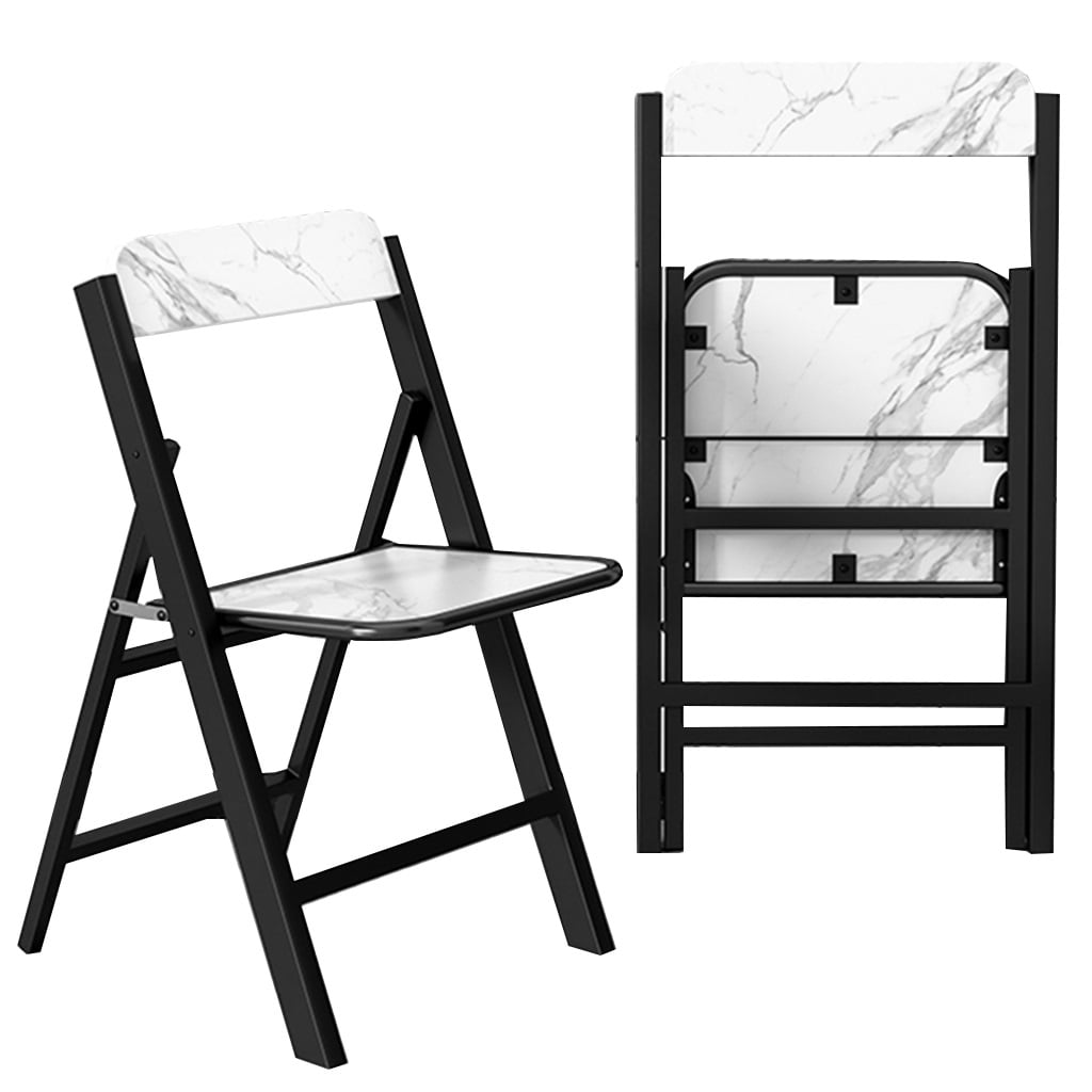 Folding Dining Chairs Set Of 2, Folding Chair Metal With Imitation ...