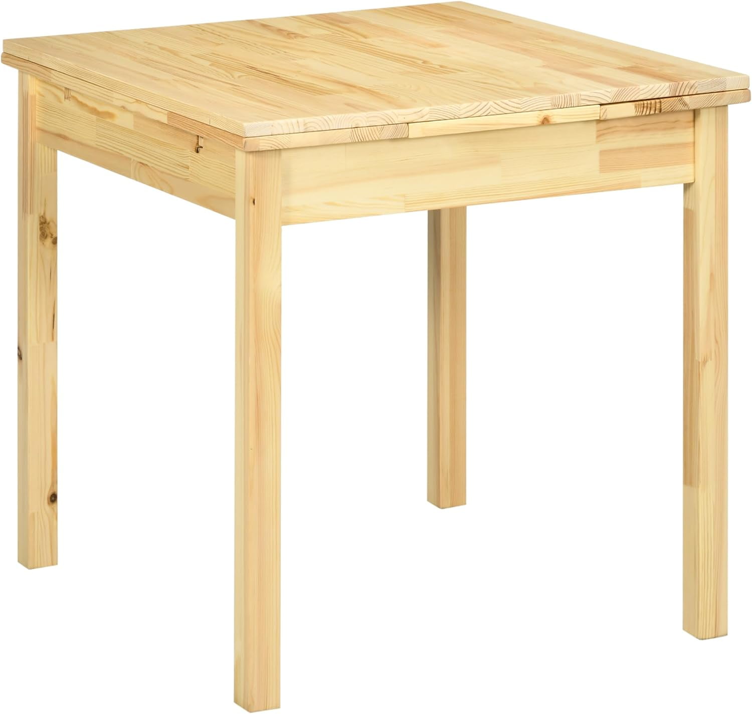 Folding Dining Table, Pine Wood Drop Leaf Table, Foldable Kitchen Table ...