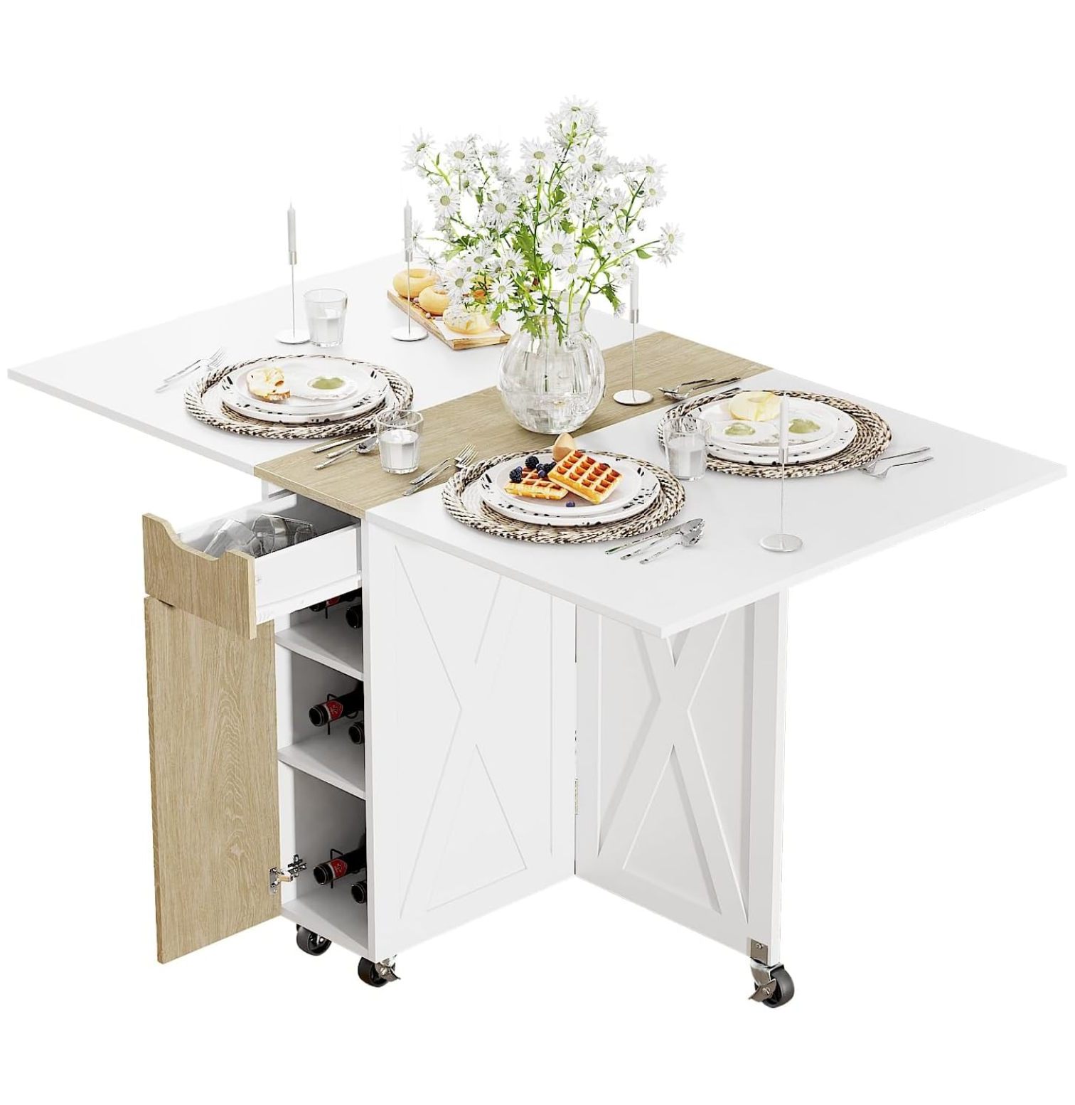 Folding Dining Table, Small Dining Table, Space Saving Dining Table ...