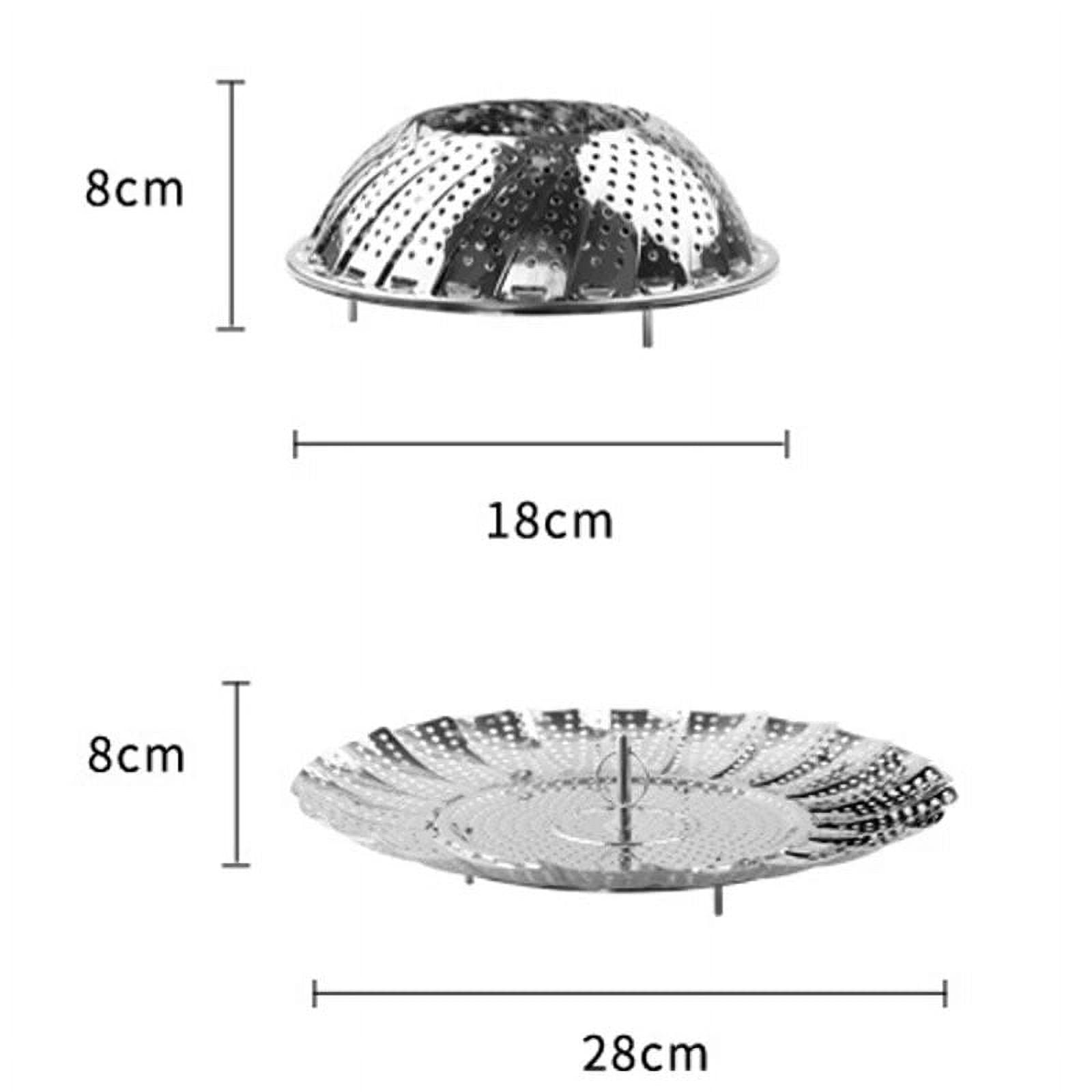 Folding Dish Steam Stainless Steel Food Steamer Basket Fruit Vegetable ...