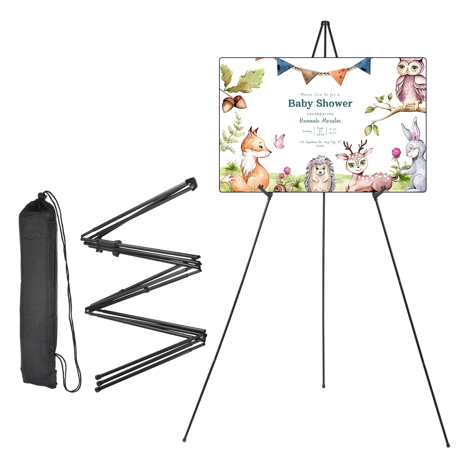 Folding Display Easel Stand 66" Length Adjustable Display Easel ...
