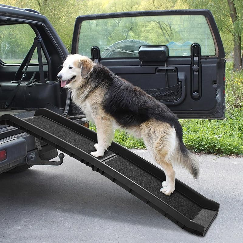 Folding Dog Ramps, 62”L Portable Pet Ramp for Large Dogs SUV,Cars ...