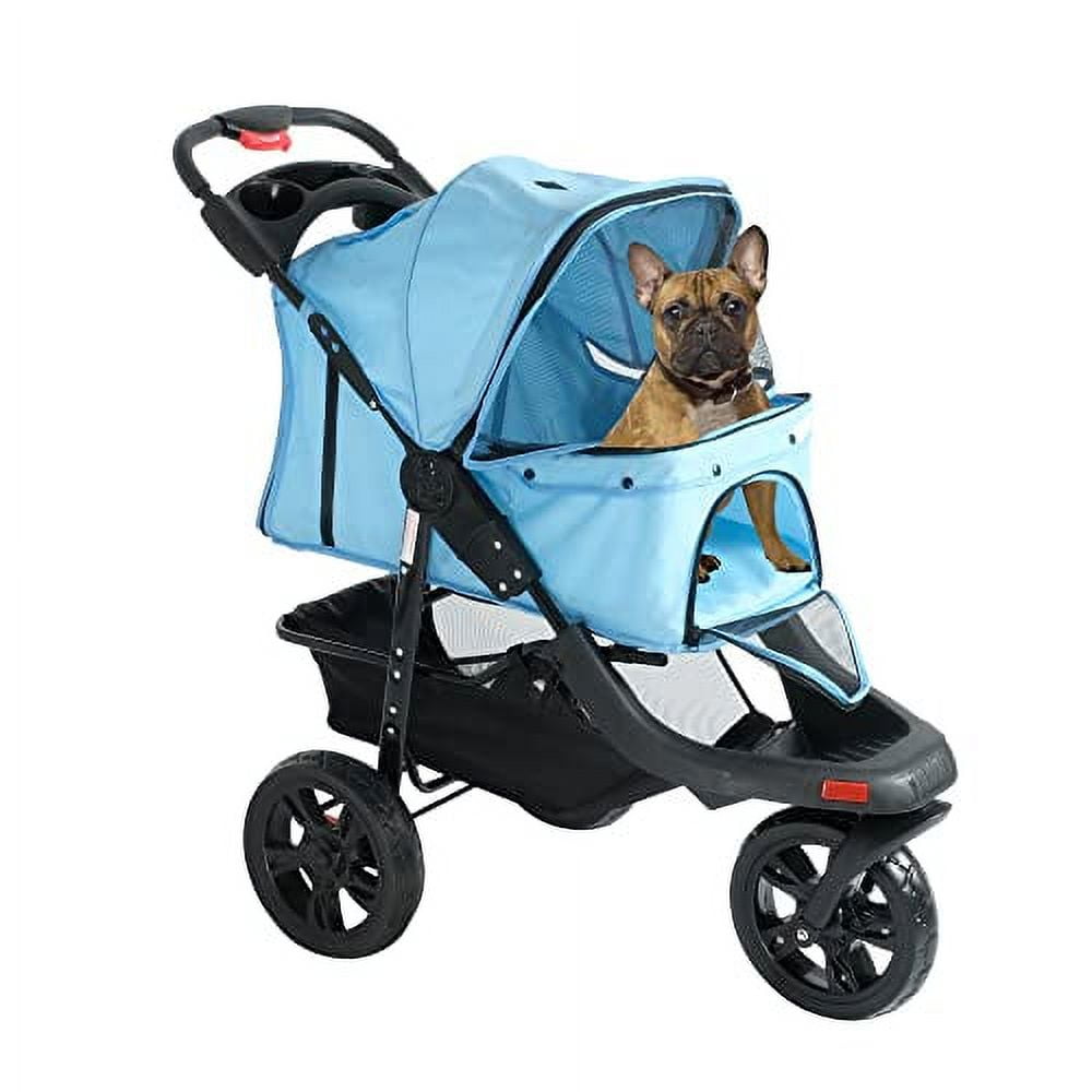 Folding Dog Stroller Travel Cage Stroller for Pet Cat Kitten Puppy ...